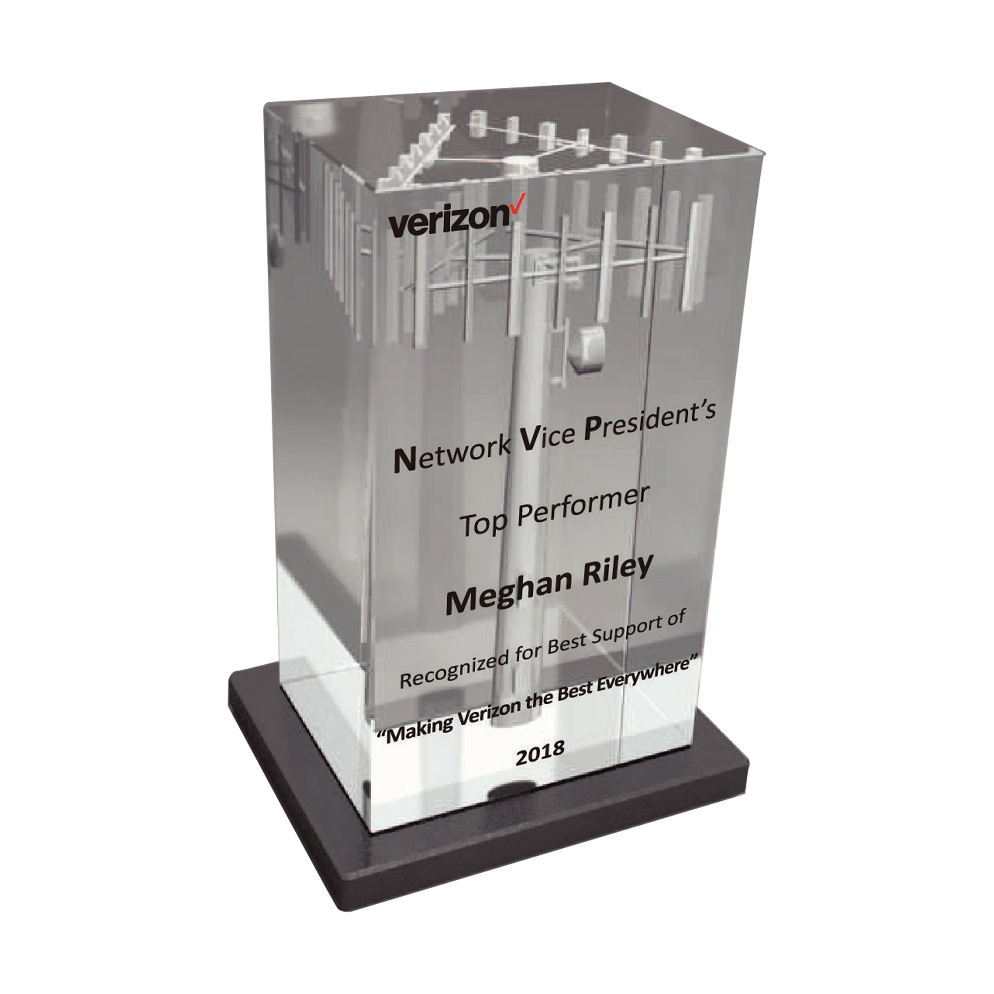 Illuminate Achievement with Exquisite Verizon Crystal Award