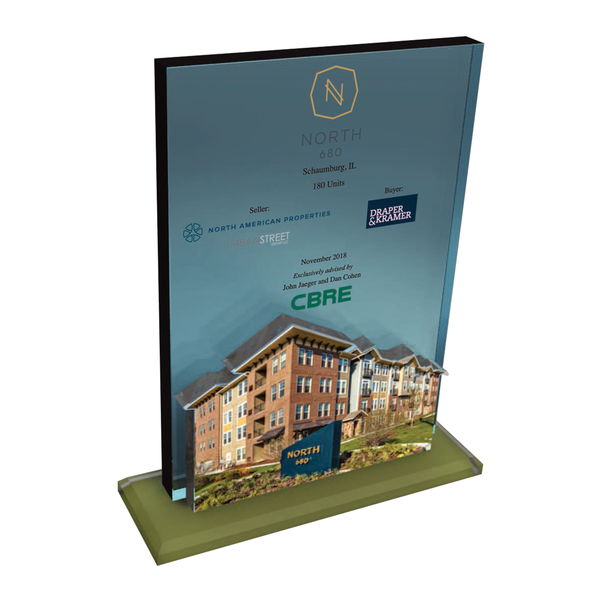 Dazzling North 680 Crystal Deal Toy - Luxurious Financial Tombstone