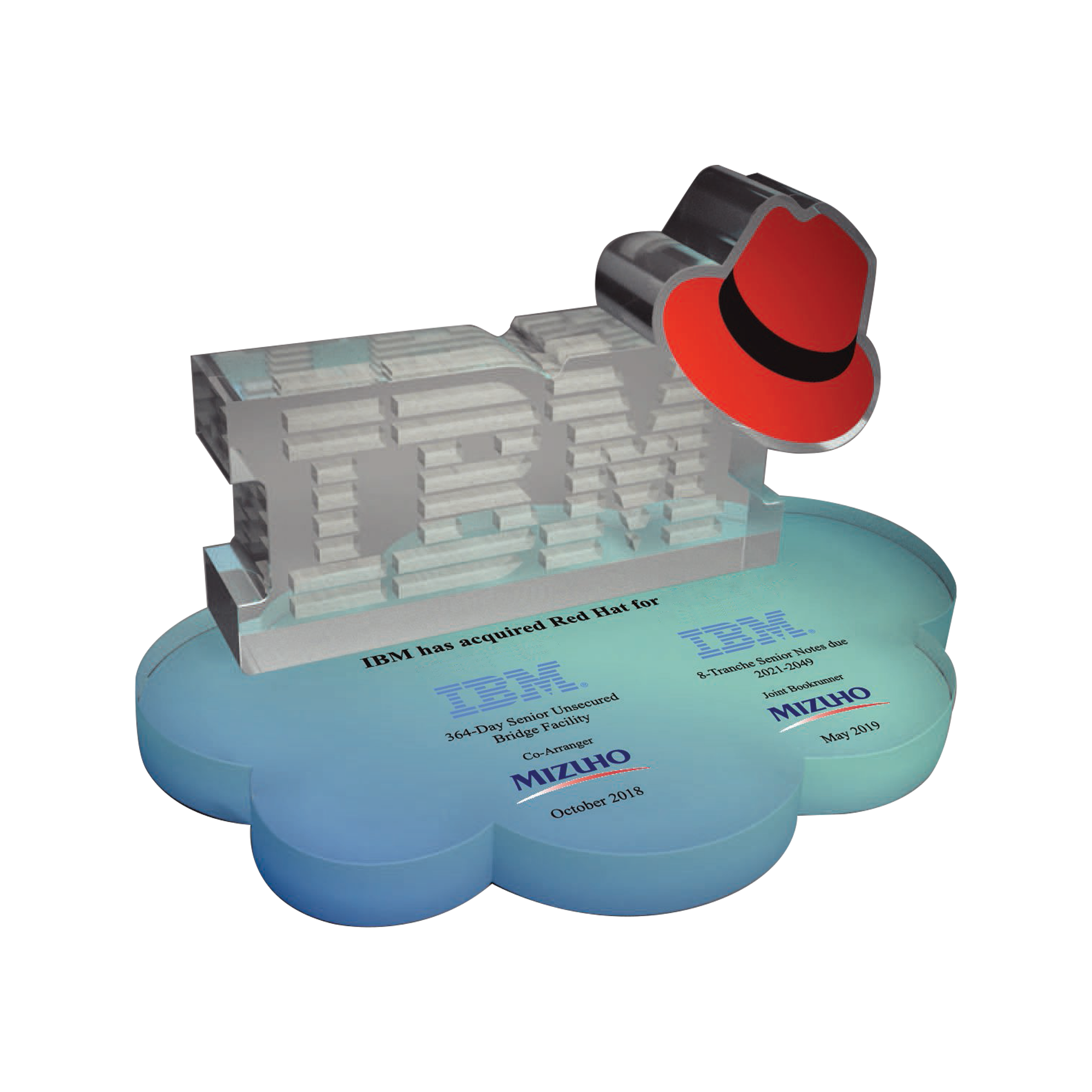 Elegant Red Hat Crystal Deal Toy - Symbol of Achievement